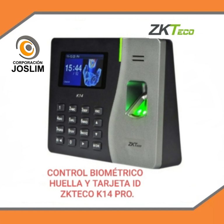 CONTROL BIOMETRICO HUELLA Y TARJETA ID ZKTECO K14 PRO - Corporación Joslim